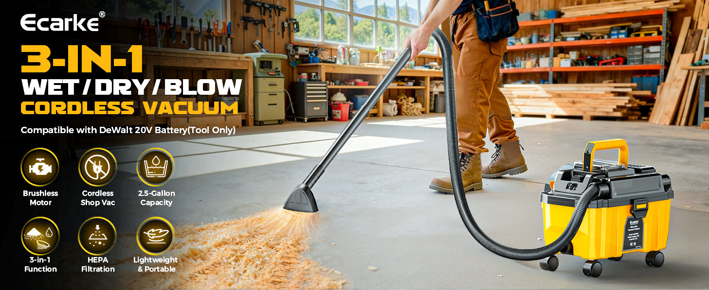Cordless wet dry vacuum – Powerful 3-in-1 Solution for Any Mess - Livowalny