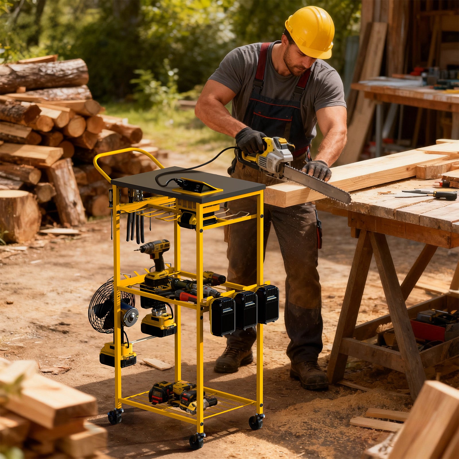 TOOL CART WITH INVERTER COMPATIBLE WITH DEWALT BATTERIES - Livowalny