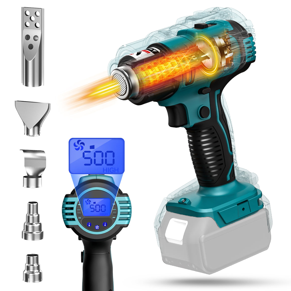 Heat Shrink Gun - 350W Professional-grade heat gun for vinyl wrap ...